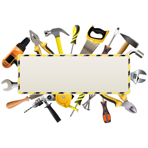 Board with tools Royalty Free Vector Image - VectorStock