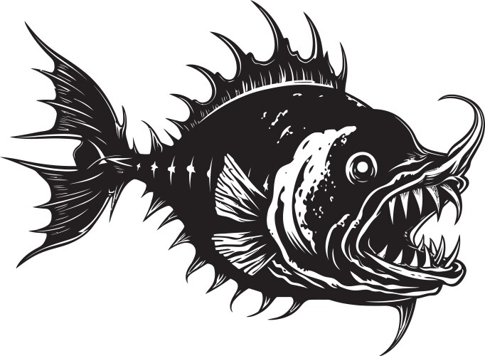 Maleficent marauder evil angler fish symbolism Vector Image