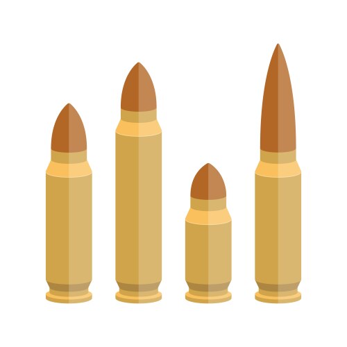 Bullet casings - modern realistic isolated Vector Image