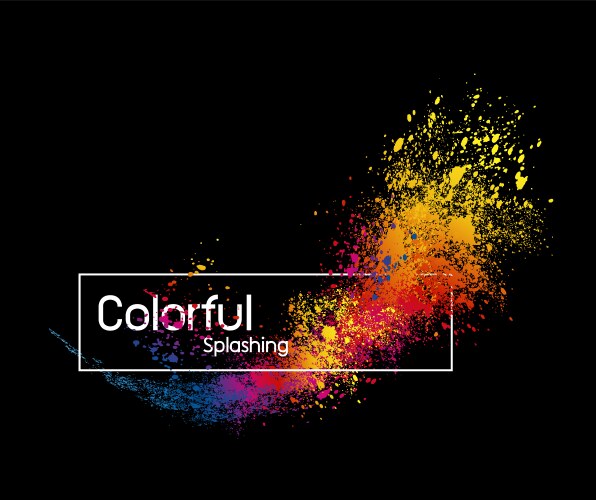 Abstract banner paintbrush and ink splash Vector Image