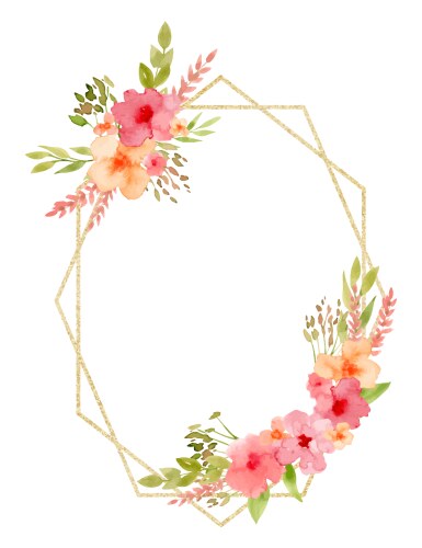 Flowers frame rhombus roses card on white Vector Image