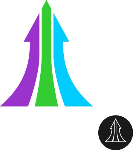 Three people in a crown shape logo Royalty Free Vector Image