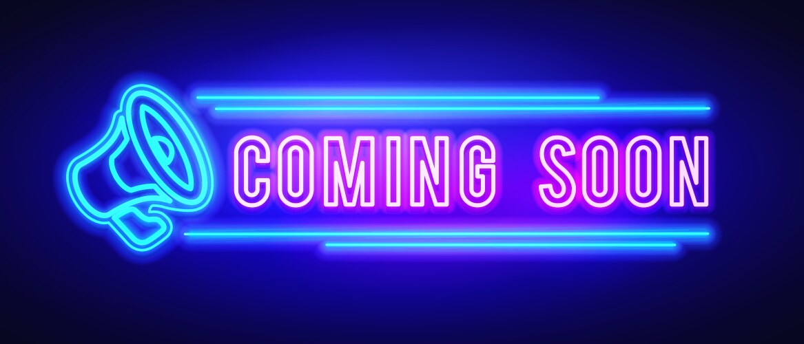 Neon Lights Coming Soon Sign Royalty Free Stock Vector Page 5 | Neon