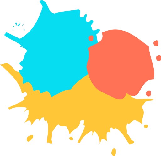 Colorful paint splash Royalty Free Vector Image