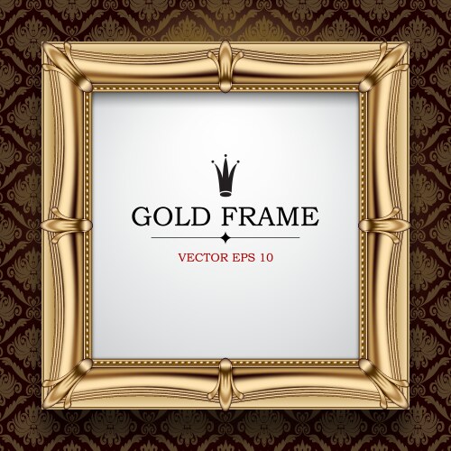 Gold vintage frame Royalty Free Vector Image - VectorStock