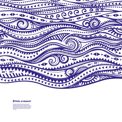 Blue vintage waves Royalty Free Vector Image - VectorStock