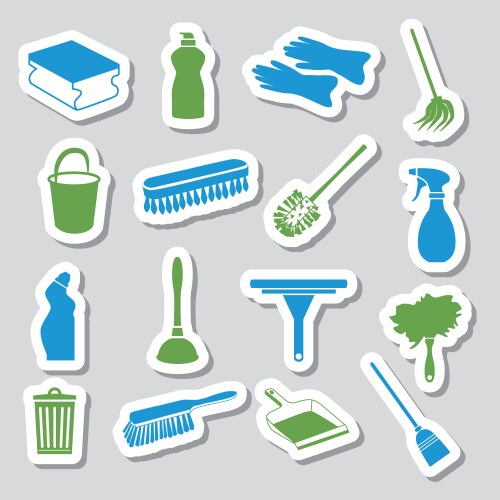 Householding cleaning tools housekeeping tool Vector Image