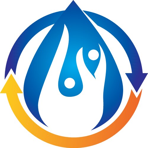 Hydro healthy logo design template Royalty Free Vector Image