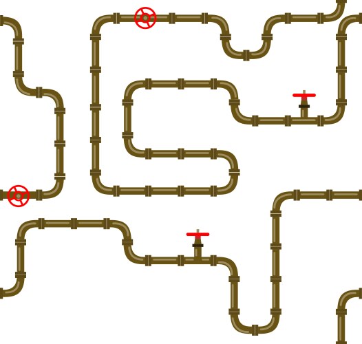 Industrial seamless pattern piping for water gas Vector Image