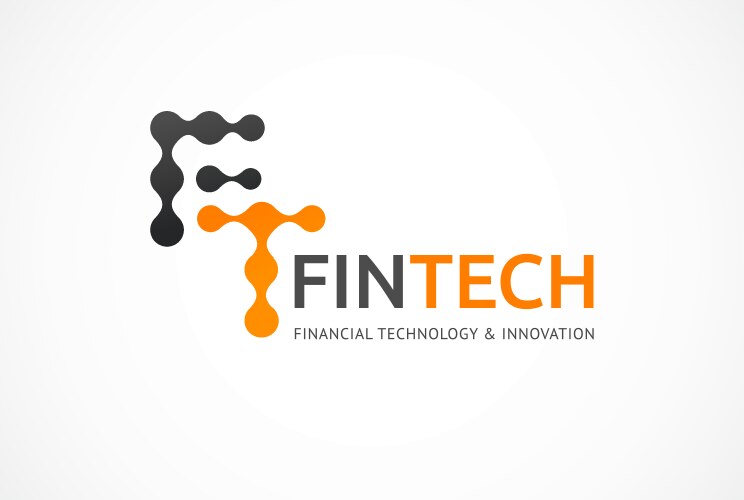 Logo concept for fintech industry Royalty Free Vector Image