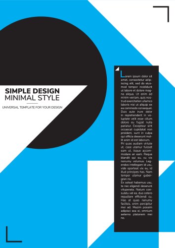 Poster simple design Royalty Free Vector Image