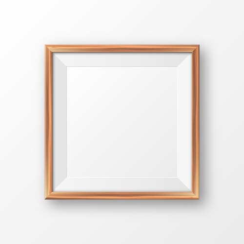Blank white modern picture frame mockup Royalty Free Vector