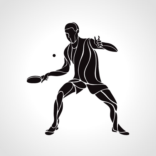Table tennis player ping pong man graphic Vector Image