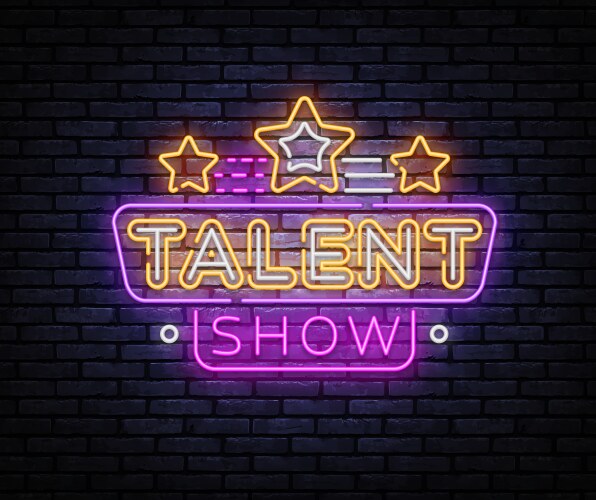 Kids talent show poster banner template Royalty Free Vector