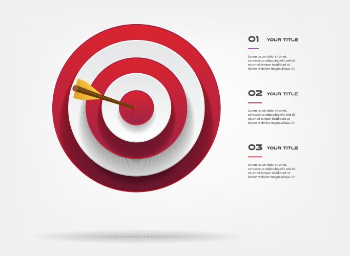 Target infographics Royalty Free Vector Image - VectorStock