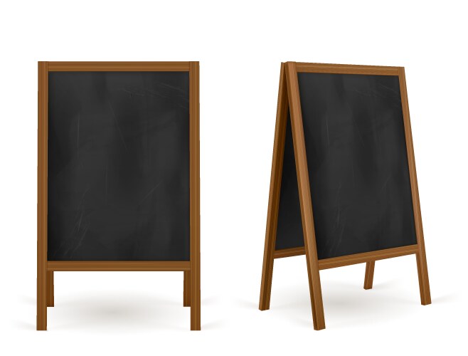 Wooden Chalkboard Menu Board Royalty Free Vector Image