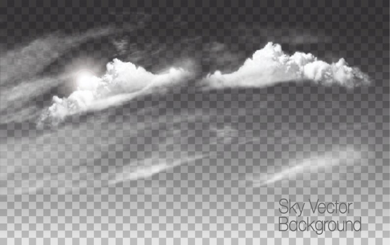 Cloud effect on a transparent background Vector Image