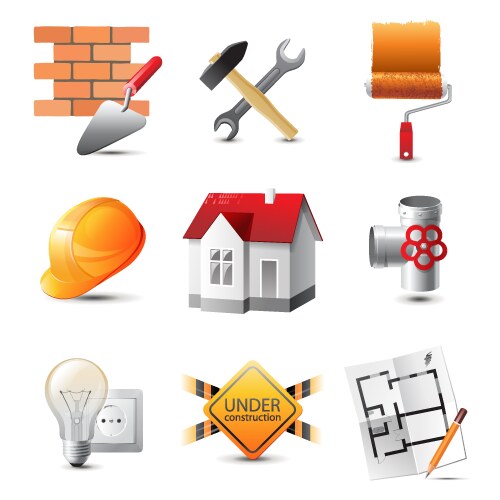 Designer tools icons Royalty Free Vector Image