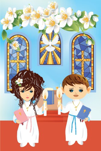 First holy communion Royalty Free Vector Image