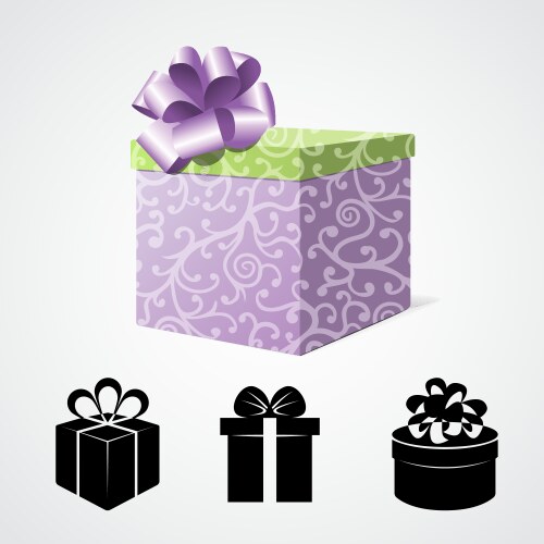 Gift box isolated on white background Royalty Free Vector