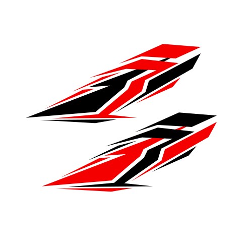 Car sticker template design Royalty Free Vector Image