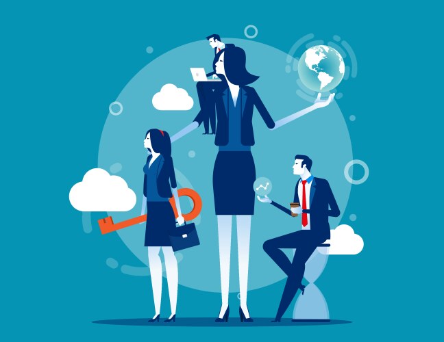 Business graph growth concept Royalty Free Vector Image