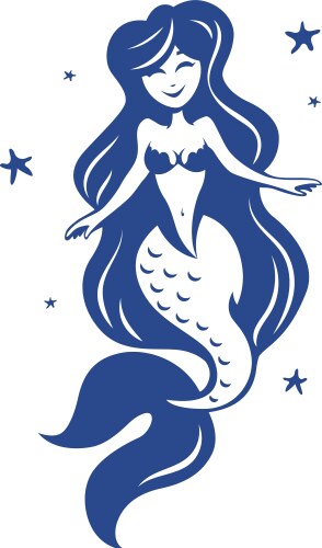 Mermaid fairy-tale character Royalty Free Vector Image