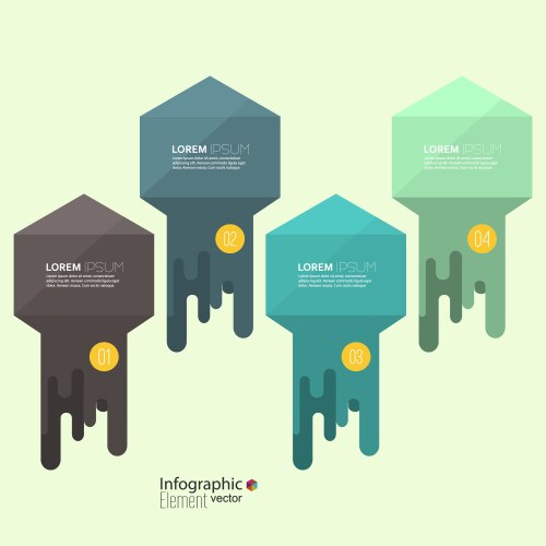 Comparative chart with templates for presentation Vector Image