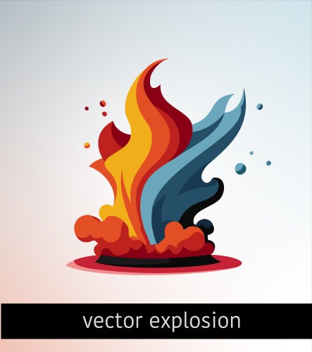 Fiery explosion Royalty Free Vector Image - VectorStock