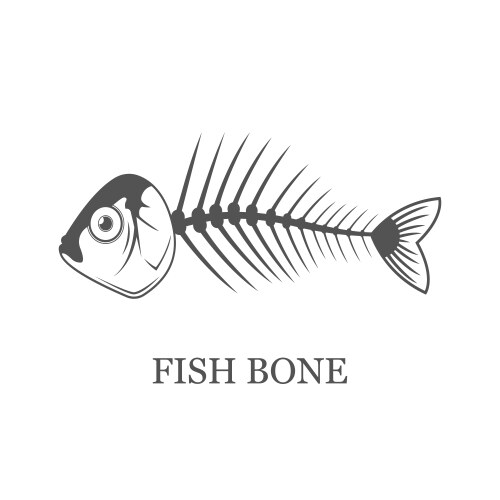 Knitted pattern with fish skeleton Royalty Free Vector Image