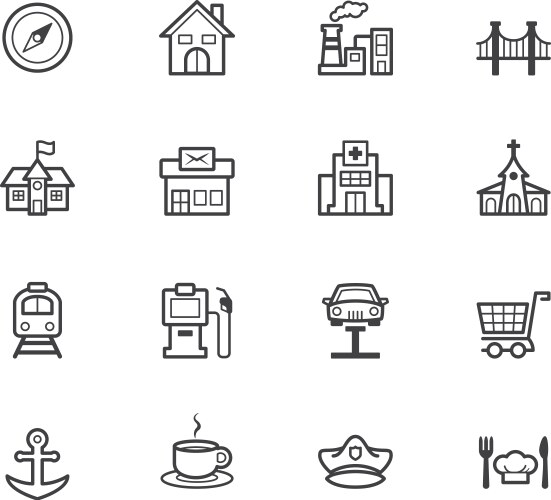 School icon set Royalty Free Vector Image - VectorStock