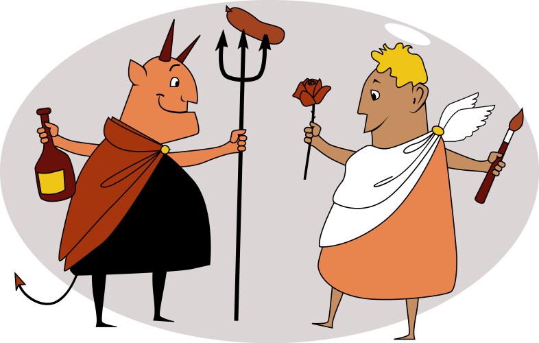 Angel Devil Vector Images (over 6,800)