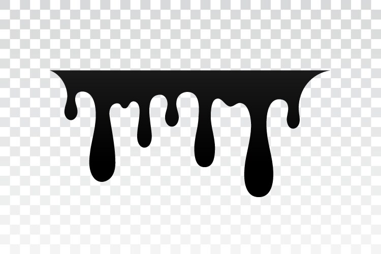 Dripping liquid outline on a transparent Vector Image