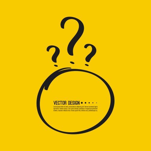 Human face with question mark Royalty Free Vector Image