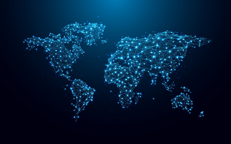 World map Royalty Free Vector Image - VectorStock