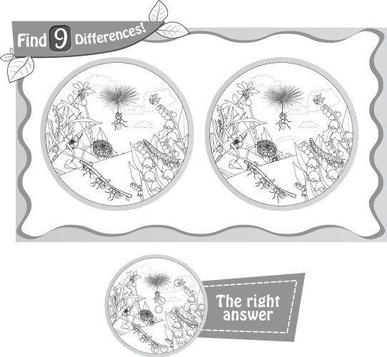 Spot the difference letters g Royalty Free Vector Image
