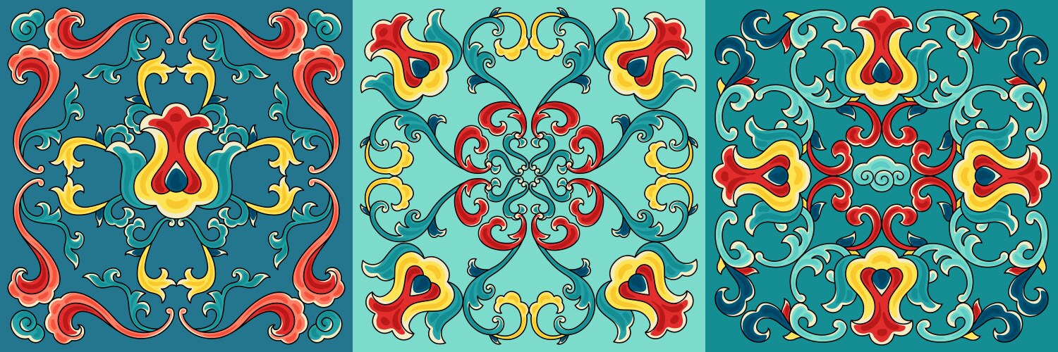 Chinese Porcelain Pattern Vector Images (over 1,500)