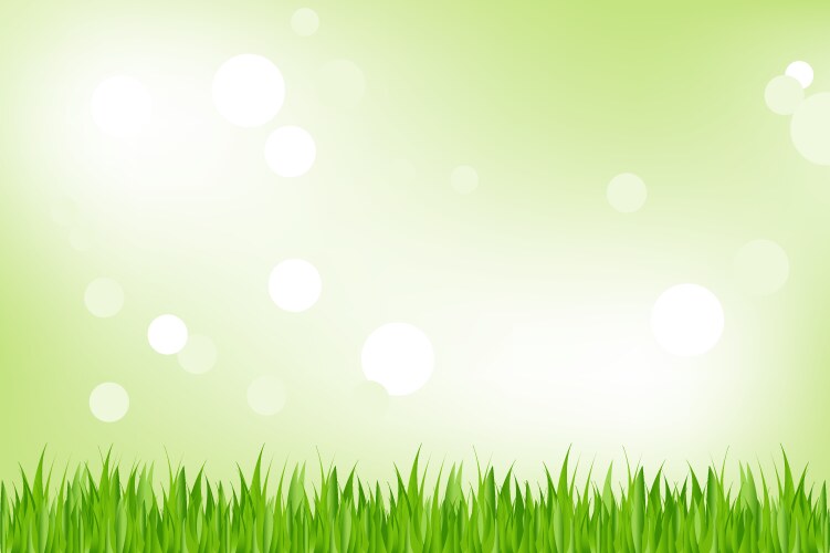 Nature background with grass and light effects Vector Image