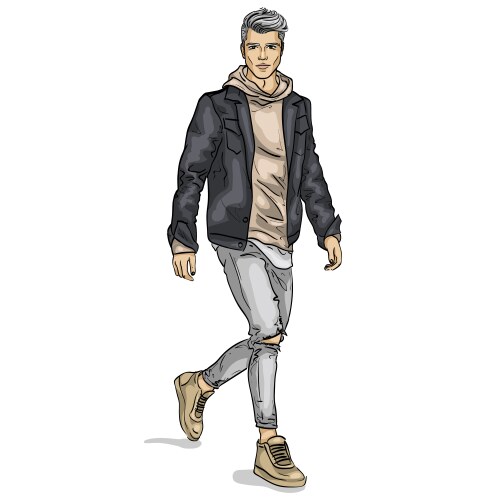 Man models Royalty Free Vector Image - VectorStock