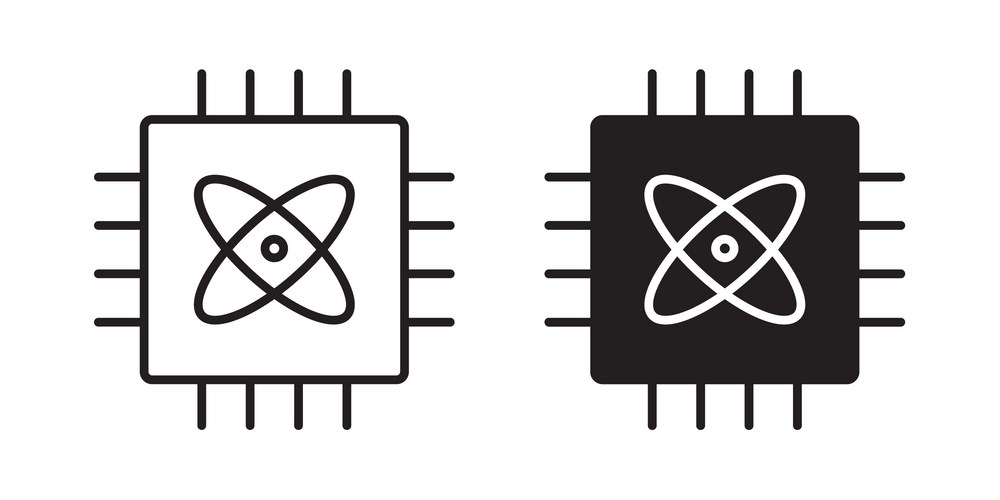 Quantum Computing Icons - Line Art – Royalty-Free Vector | VectorStock