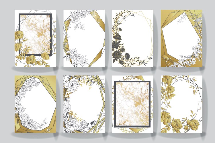 Floral frame design wedding invitation Royalty Free Vector