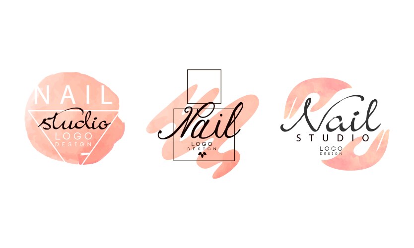 Manicure studio nail master logo beauty Royalty Free Vector