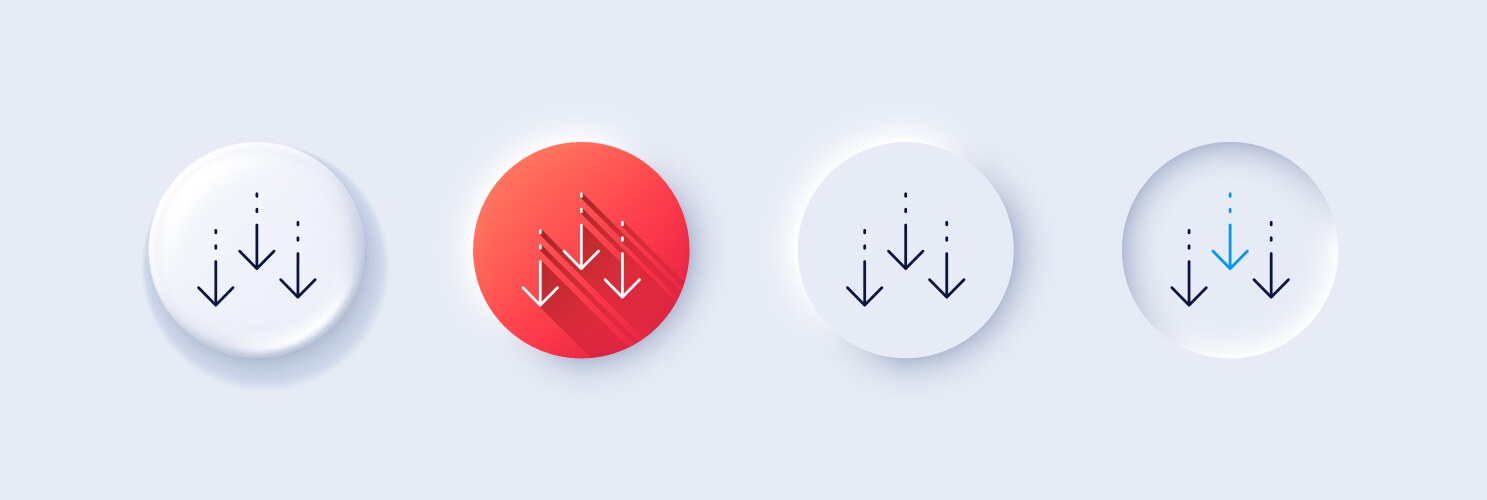 Scroll down arrow line icon scrolling screen sign Vector Image Scroll down arrow line icon scrolling screen sign Vector Image