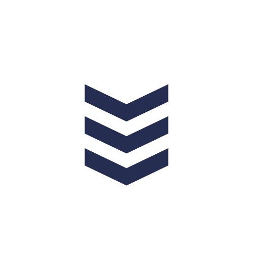 First sergeant 1sg soldier military rank insignia Vector Image