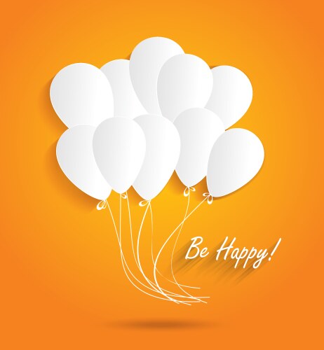 Congratulations card with cute colorful balloons Vector Image