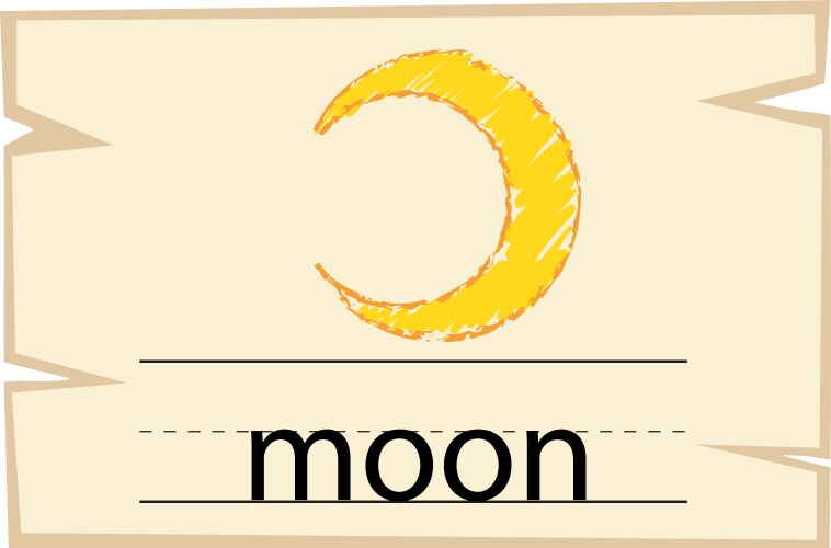 Moon Flashcard Vector Images (over 100)