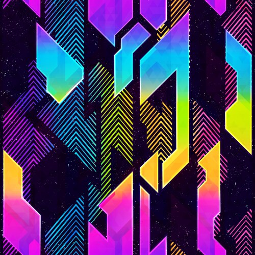 Abstract art ziczag color seamless pattern Vector Image
