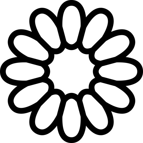 Simple black and white line art drawing Royalty Free Vector