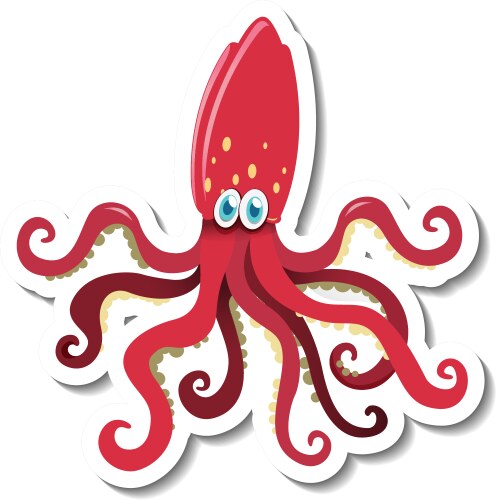 Cute squid Royalty Free Vector Image - VectorStock
