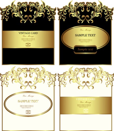 Black and gold luxury business card design Vector Image